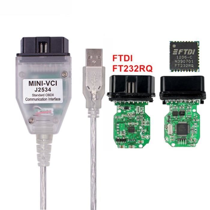 Interface MINI VCI pour TOYOTA TIS Techstream, outil de diagnostic ...