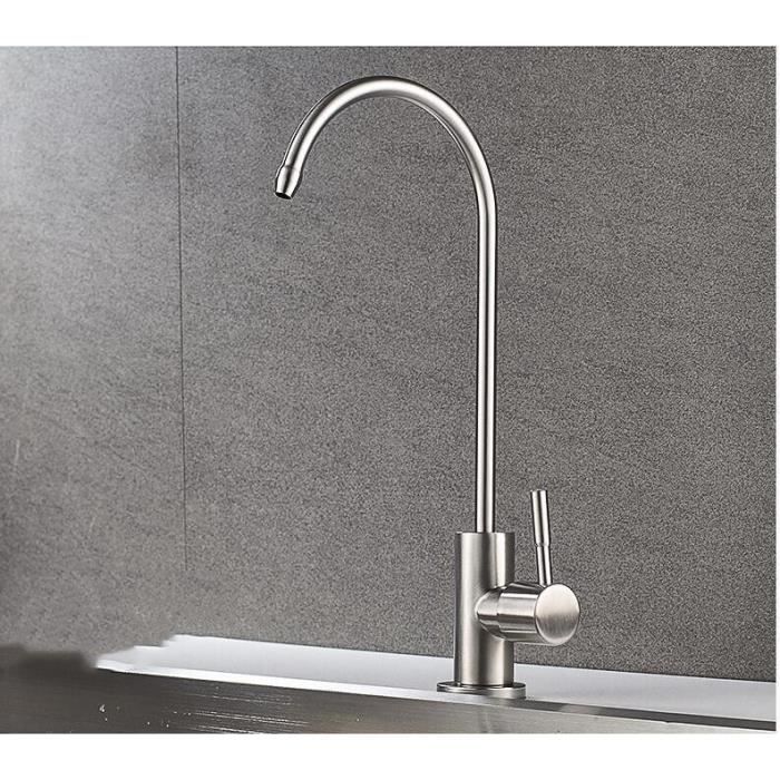 Robinetterie cuisine,Robinets de cuisine en acier inoxydable noir ...