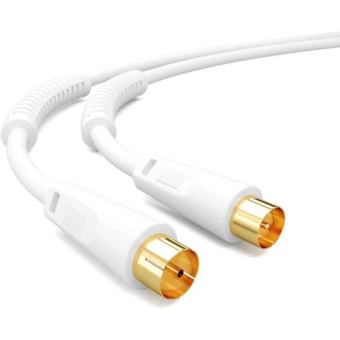 HB-DIGITAL 10m de câble d'antenne 8K UHD HDTV reliant le câble coaxial ...