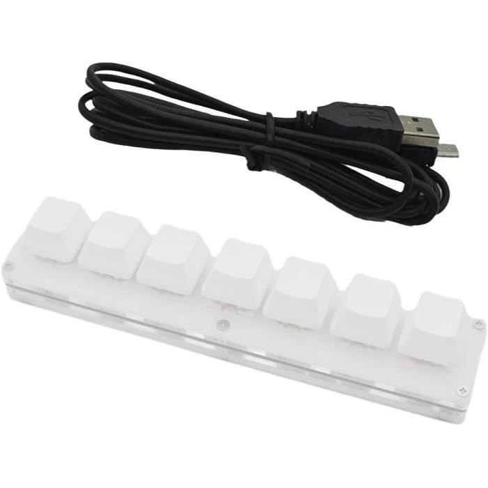 Mini Clavier Mécanique Usb 7 Touches Programmables Pour Jeux Vidéo