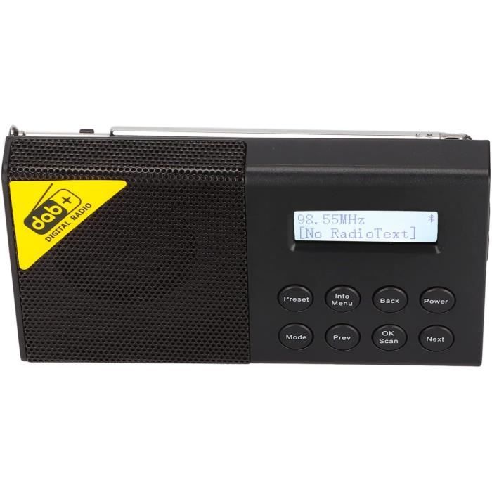 Radio Fm Portable Dab - Radio Portable 2,4 Pouces Écran Rechargeable ...