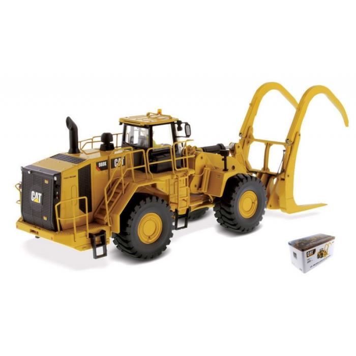 DIECAST MASTER DM85917 CAT 988K WHEEL LOADER FOREST W-LOG GRAPPLE 1:50 ...