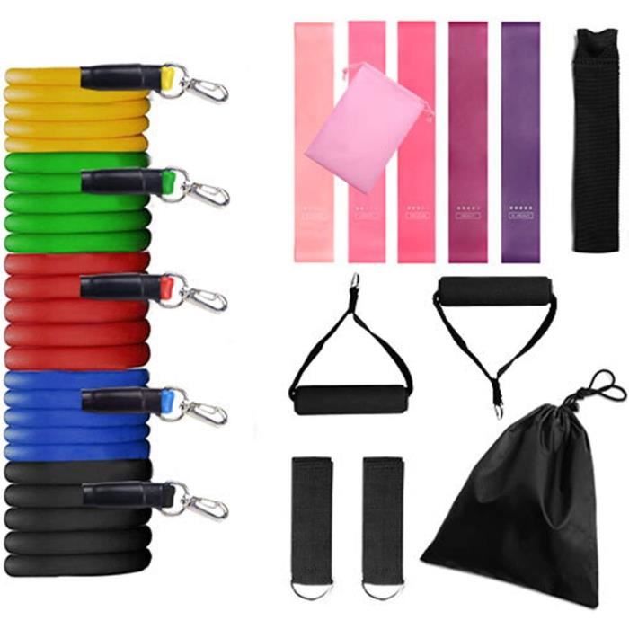 Bandes De Résistance 11 Pcs Résistance Fitness Tube Straps Yoga Gym ...