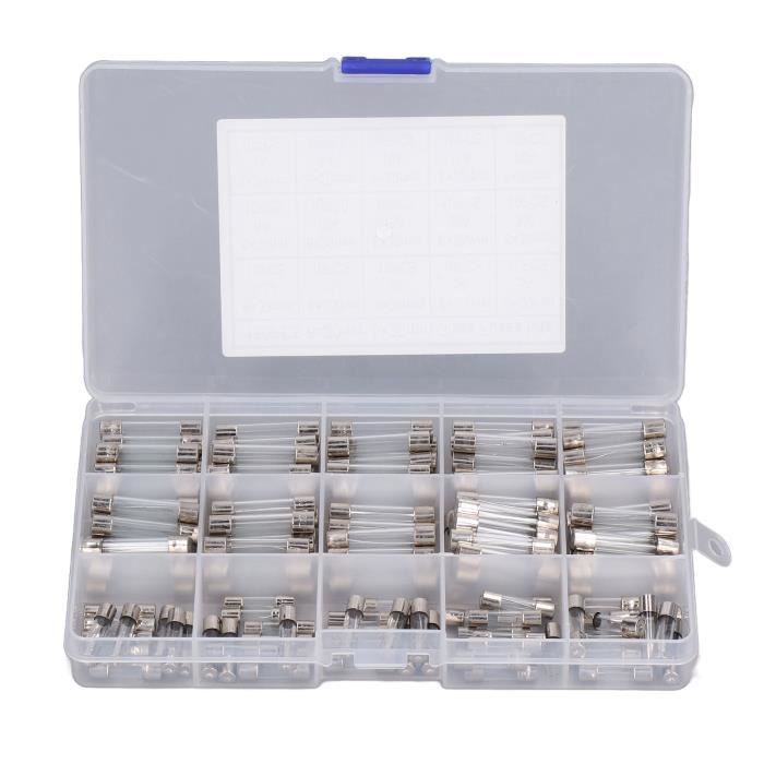 150 pièces fusibles en verre alliage Tube fusible assorti Kit pour appareils électroménagers 15 ...