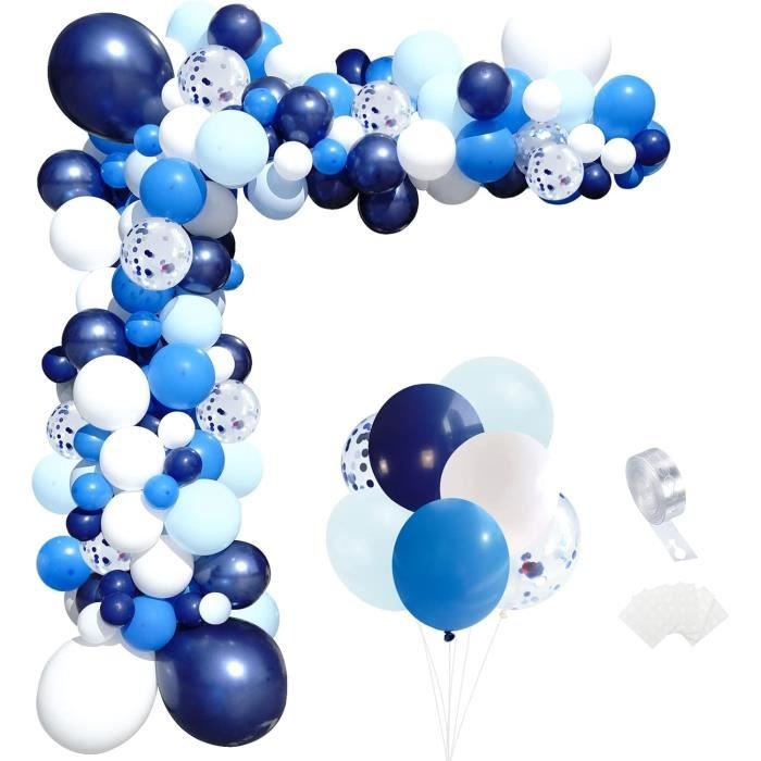 Kit Arche Ballon Bleu Et Blanc, Kit D'Arches De Ballons Bleu Marine ...