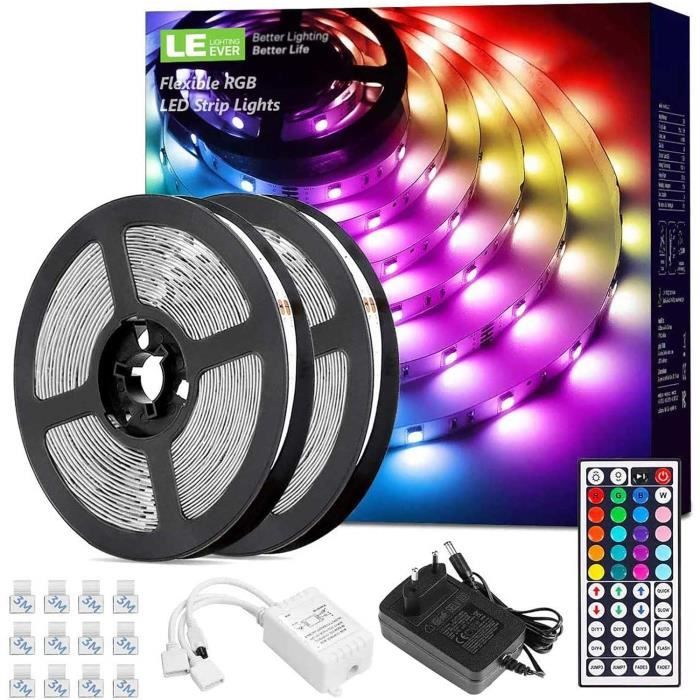 10M 36W Ruban Led Rgb Multicolore Dimmable, Bande Lumineuse Adhésif ...