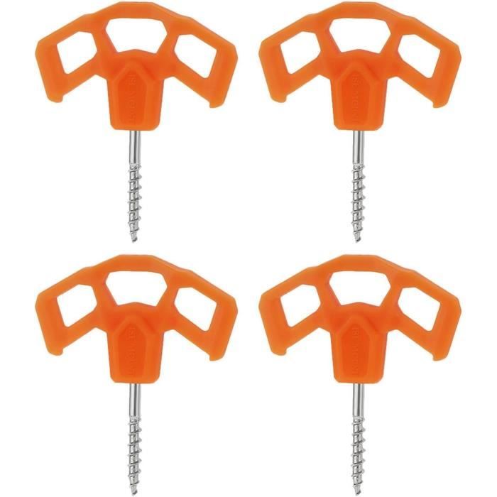 Piquets D'Auvent De Tente,4 Piquets De Camping À Trois Yeux ...