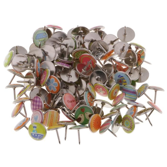 50Pcs Craft Map Punaise Des Punaises En Acier pour Babillard, Bureau ...