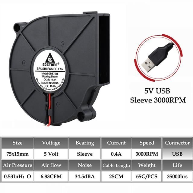 TURBINE DE VENTILATION.5020 24V fan-PAS DE RGB-Black--Ventilateur De ...