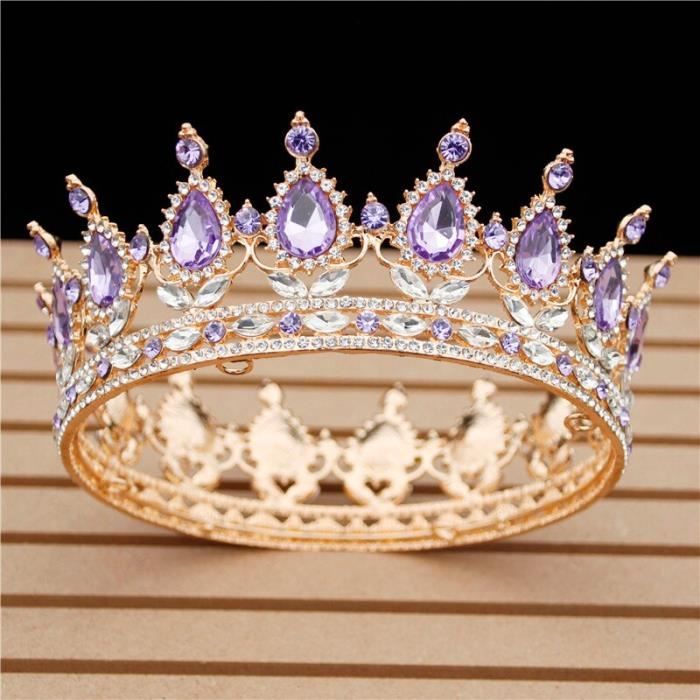 Mix Purple -Couronne et Tiare vintage en cristal pour homme ou femme ...