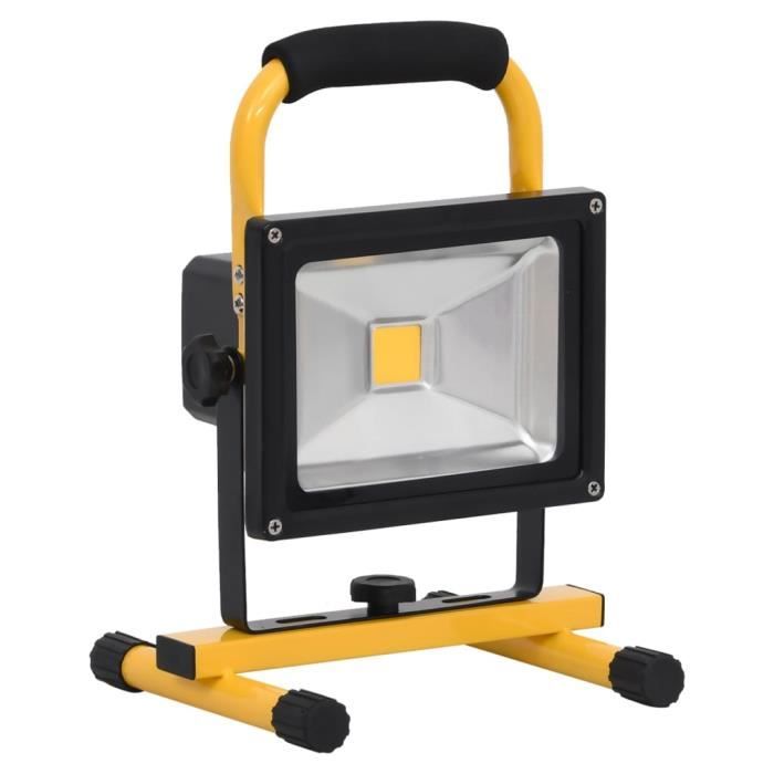 DBA(149665)Projecteur à LED rechargeable avec poignée 30 W Blanc chaud ...