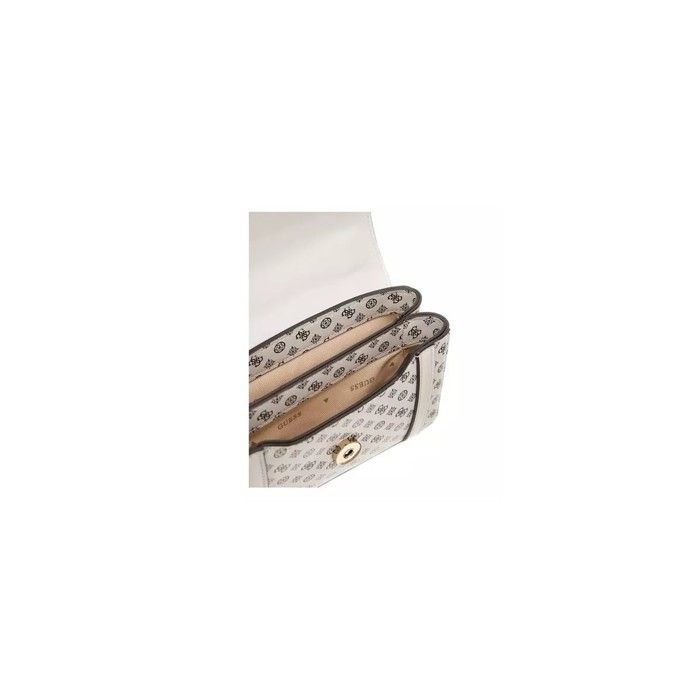 GUESS Sac à épaule bandoulière crème noir pour femme - Emilee Mini ...
