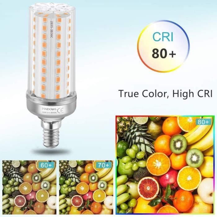 E14 Ampoule Led 16W Ampoule Maïs Led Blanc Chaud 3000K,1900Lm Lumineux ...