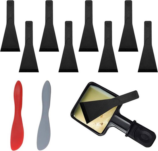8 Pièces Spatule Raclette Futura Nylon,Et 2 Pièces Spatule Silicone ...