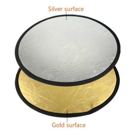 Réflecteur de lumière en Nylon pliant 2 en 1 or argent AIHONTAI avec ...
