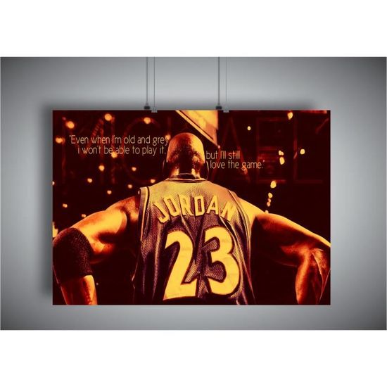 Poster MICHAEL JORDAN BASKETBALL LEGEND 23 - A4 (21x29,7cm) - Cdiscount ...