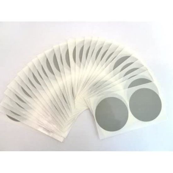 40 étiquettes, 50mm diamètre Rond, gris, plastique - vinyle code ...