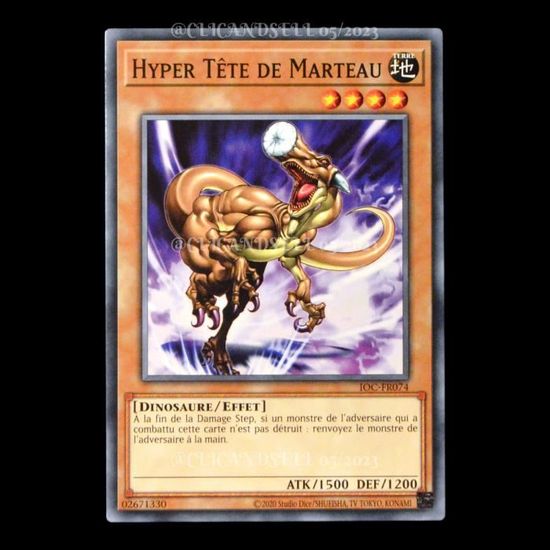 Carte YU-GI-OH IOC-FR074 Hyper Tête de Marteau - Cdiscount Jeux - Jouets