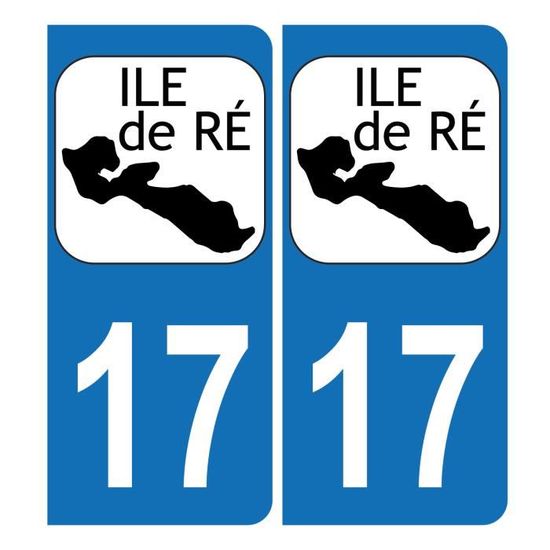 Autocollant Plaque d'immatriculation Voiture - HADEXIA - Île de Ré ...