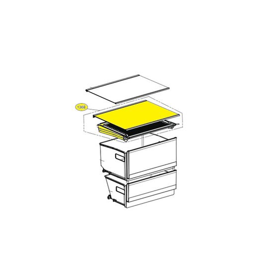 Clayette, étagère (repère 136e) Frigo, Réfrigérateur, Congélateur ...