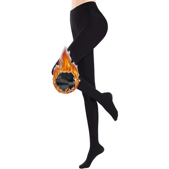 Collants Polaire Femme - Opaque - Noir - Taille Haute - Thermiques Noir - Cdiscount Chaussures