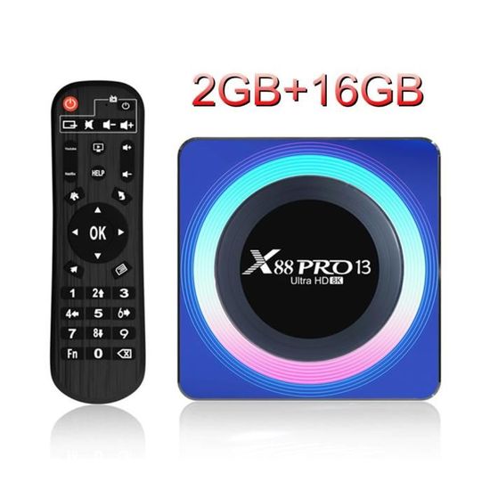 Box multimedia - Woopker - Décodeur TV X88 Pro 13 - 8K - 2.4G/5G - 4 Go ...