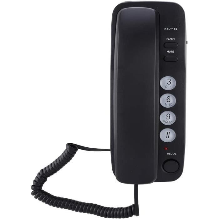 Téléphone Fixe Mural, Pas d'affichage de l'identification de l'appelant Téléphone Fixe Filaire ...