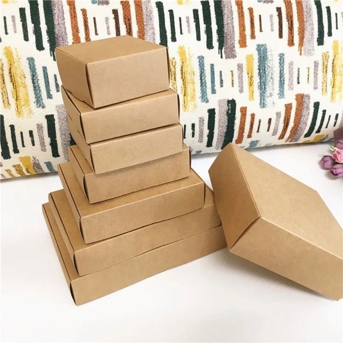 Boîte d'emballage en papier kraft bricolage,boîte d'emballage cadeau ...
