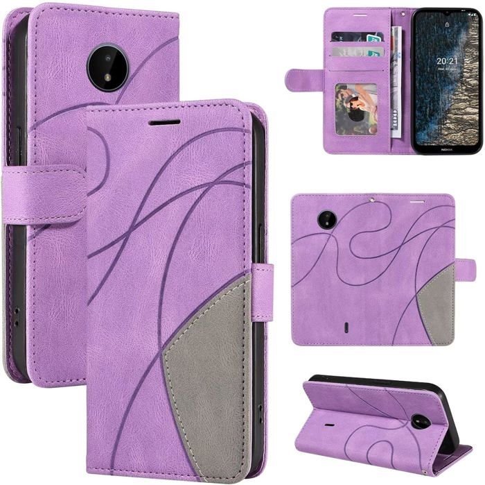 Housse Cuir Premium Pu Nokia C10/C20 Protège avec Fermoir Magnétique ...