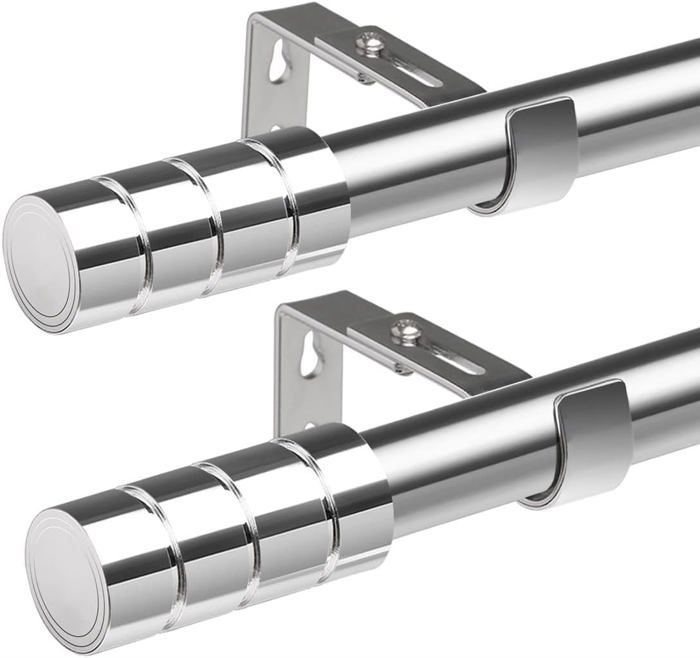 Tringle Rideau Extensible Tringle A Rideaux Réglable Tringle À Rideaux En Acier Inoxydable Avec ...