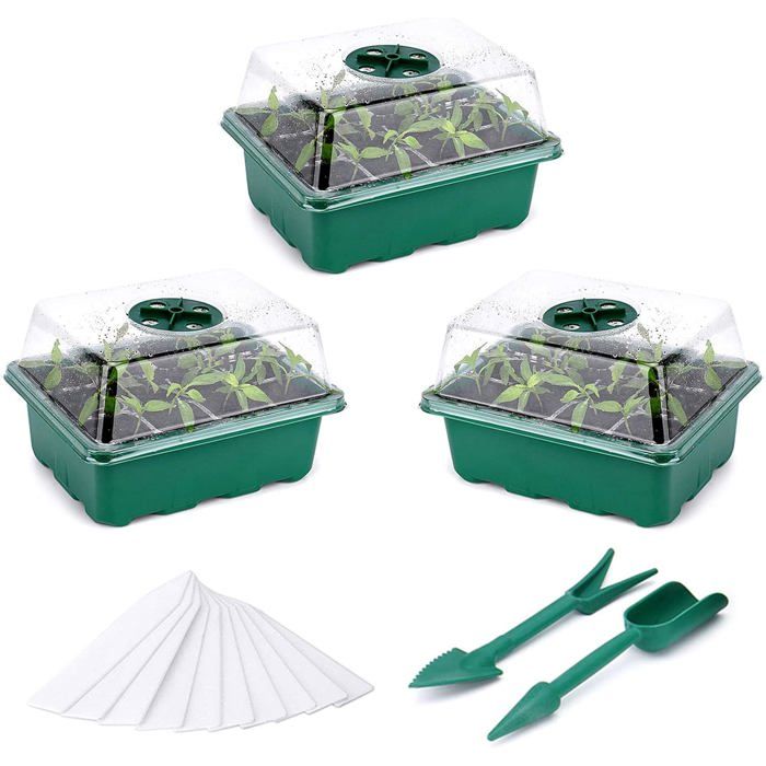 Mini Serre pour Semis，3 Pièces 36 Cellules Intérieure Plateau Semis ...