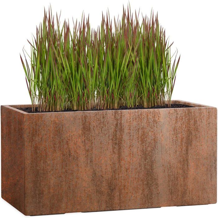 Pflanzwerk Pot de Fleur Tub Jardinière Brun Roux 30x60x30cm *Résistant ...