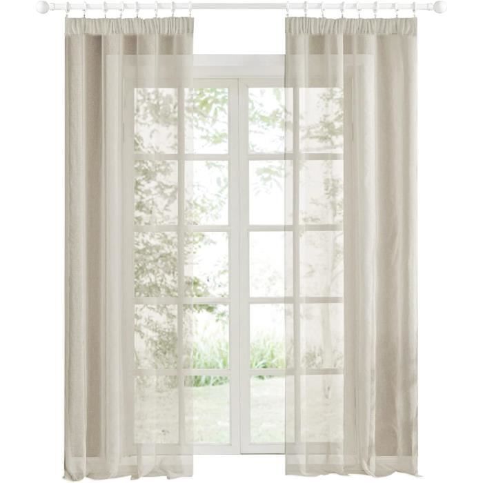 Rideau Voilage Galon Fronceur Pour Rail, Rideaux Voilages Passe Tringle ...