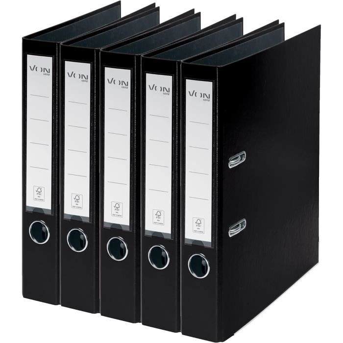Von 10561095 Lot De 5 Classeurs A4 Avec Couverture En Plastique Pour ...
