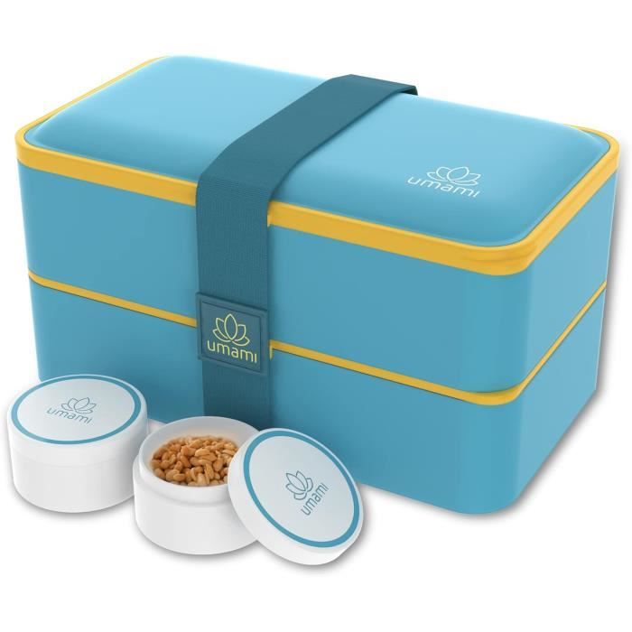 Bento Lunch Box, 2 Pots à Sauce & Couverts en Bois Inclus, Lunchbox ...