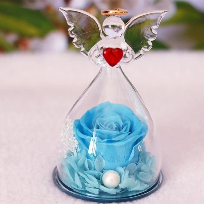 Plgebr Fleur Immortelle Angélique, Véritable Rose Préservée Dans Un ...