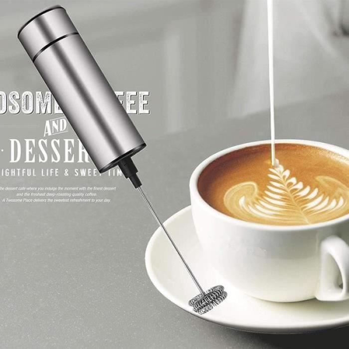 Tasse à caféMousseur à lait électrique à Double tête de fouet à ressort ...