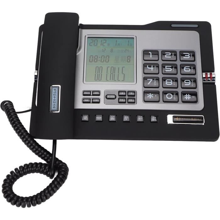 Téléphone Fixe Filaire En Mode Mains Libres En Attente De Bureau À ...