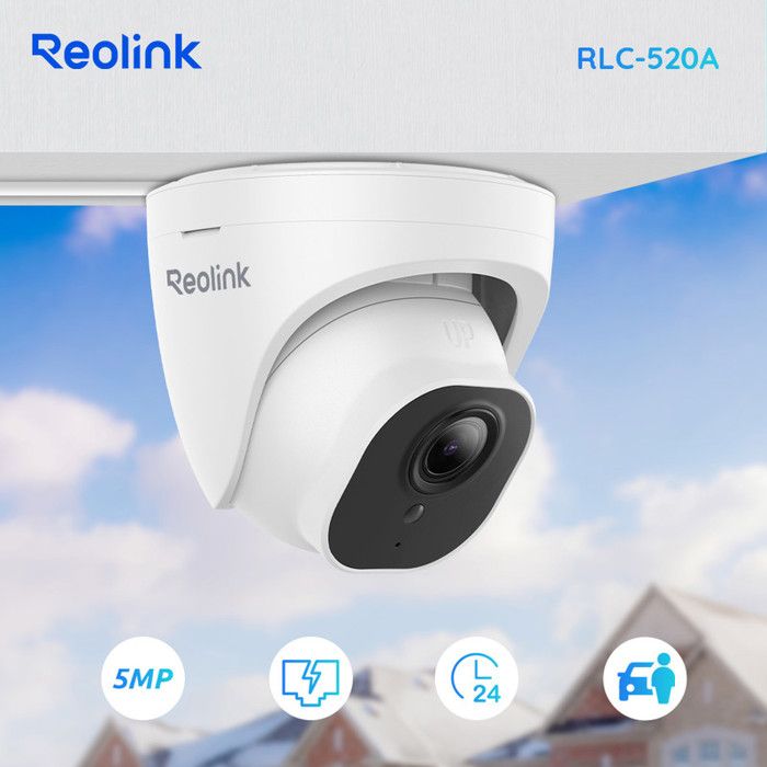 ultra secure camera dome reolink rlc 520 poe dc12v super hd 5mp ip66