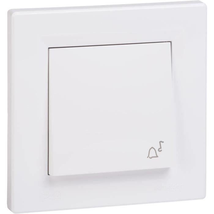 Bouton-poussoir - Schneider - Asfora - IP44 - Blanc - Extérieur ...