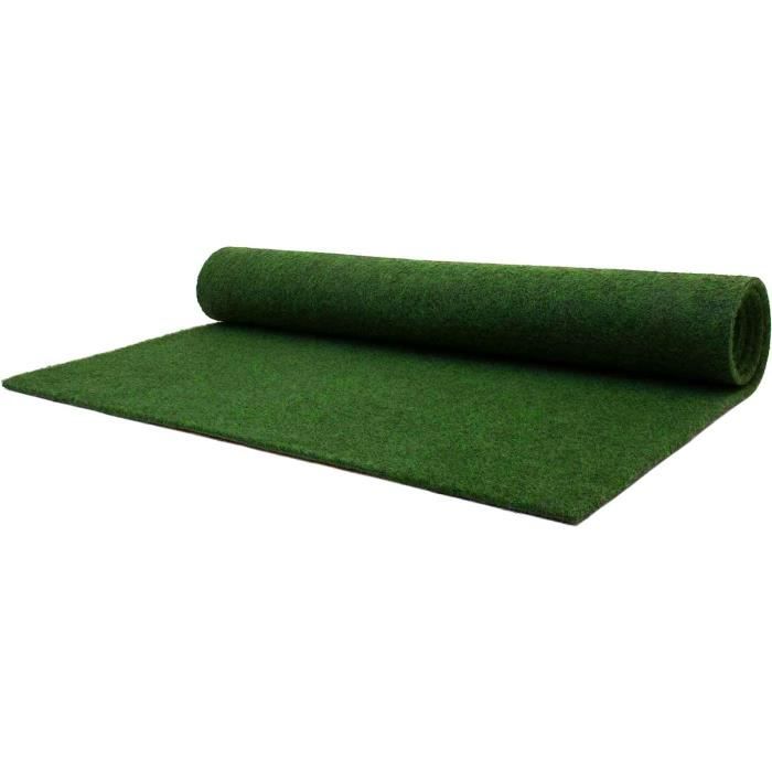 Tapis Type Gazon Artificiel GARDEN - Vert Foncé 2,00m x 1,50m, Tapis de Gazon Synthétique ...