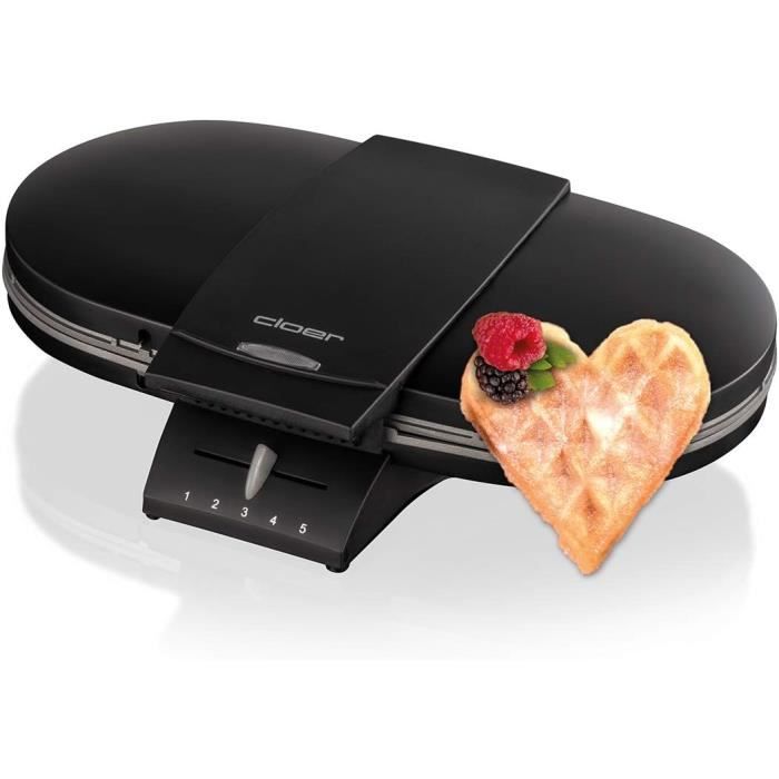 Cloer 1320 Doucle Gaufrier pour deux gaufres, 1200 W, taille des ...