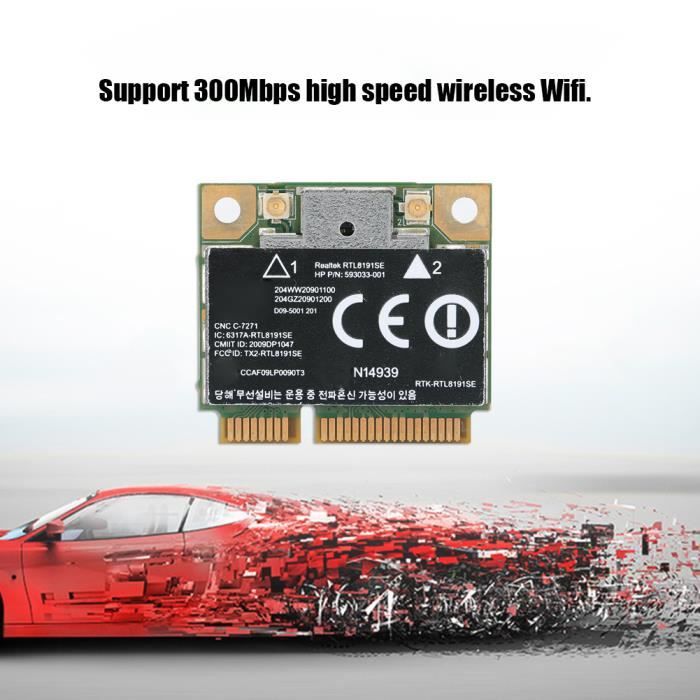 Tbest Carte réseau For RealTek RTL8191SE Mini PCI-E 300M Wireless ...