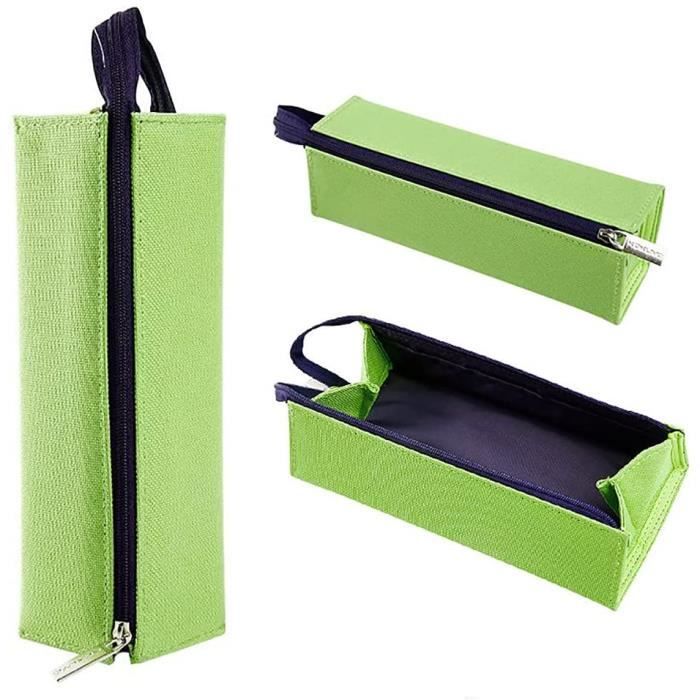 2pcs Trousse à Crayons Creative Square Folio étui à Crayons en Toile de Trousses Sac à Crayons ...