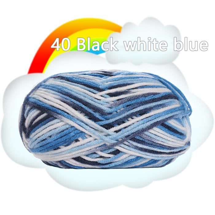LAINE A TRICOTER,MX45g-40--Fils de laine de coton à Double tricot, 45g ...