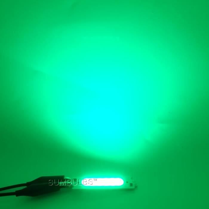 AMPOULE LED,Green color--Barre'éclairage Diode LED COB DC 12V, 60x15mm ...