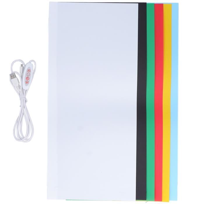 Zerone Boîte pliante pour studio photo Mini anneau Lightbox pliant photographie Softbox LED ...