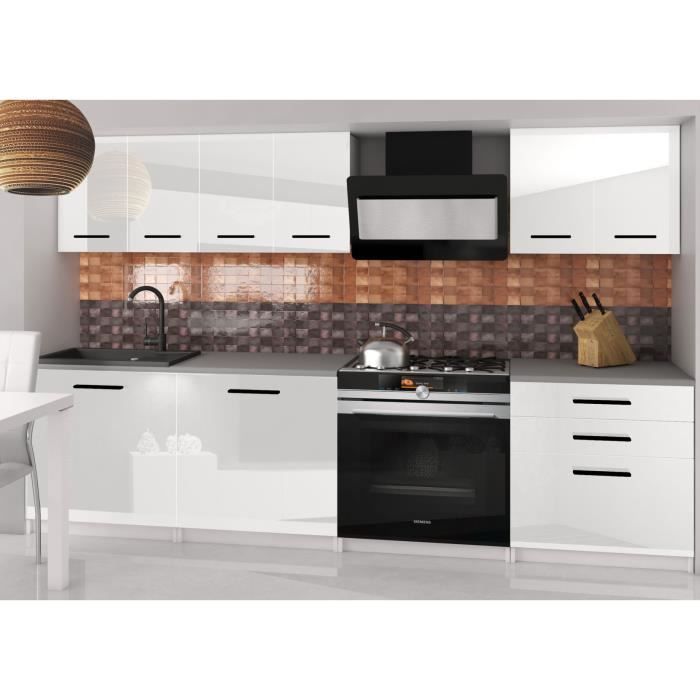 SONITA - Cuisine complète L180 cm - Cuisine droite 6 pcs - Plan de ...