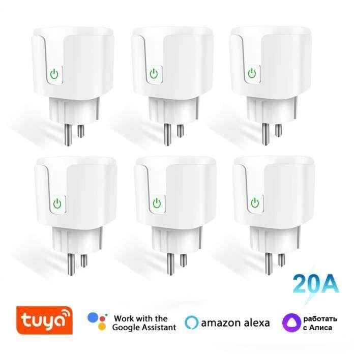 WD05970-MULTIPRISE,Interrupteur intelligent Tuya Wifi EU 20A . AC 85 ...