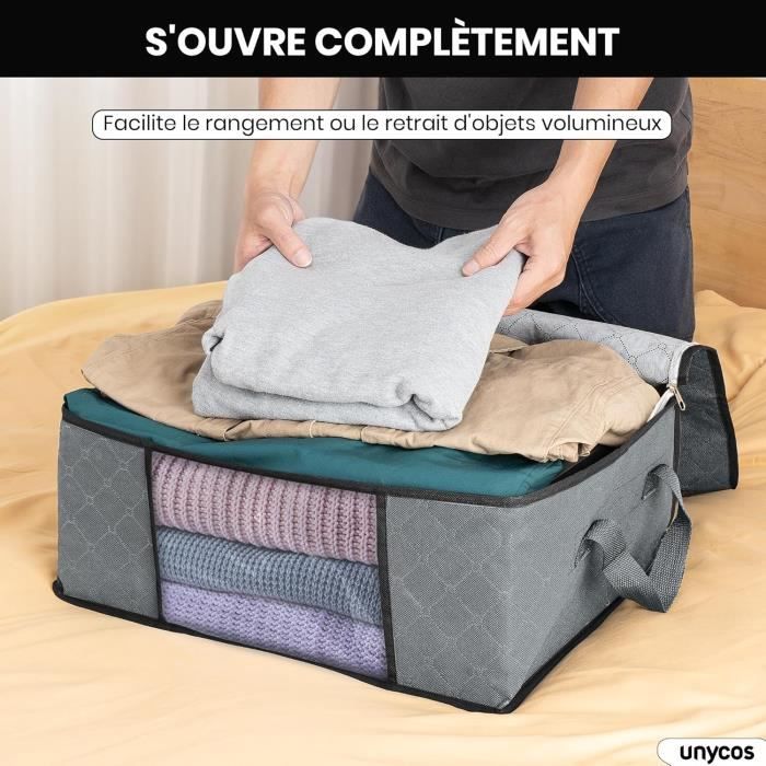 6 Pièces | Sacs De Rangement Pour Vêtements De 35L, Tissu Avec Fenêtre ...